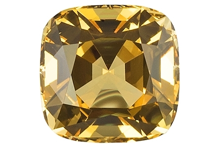 Topaze impériale, 4.86 ct, Coussin, Facetté - Gemfrance.com